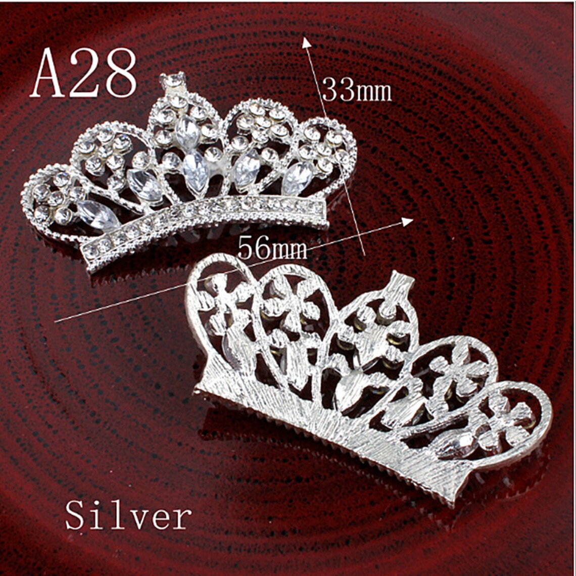 2pcs Colorful Rhinestone Crown Classic Bridal Crystal Crown | Etsy