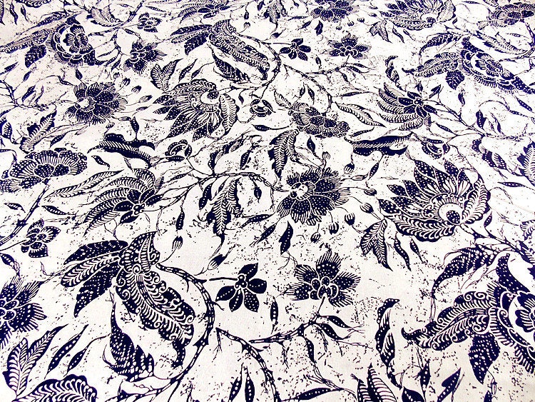 Blue Floral Cotton Linen Fabric Chinese Blue and White | Etsy