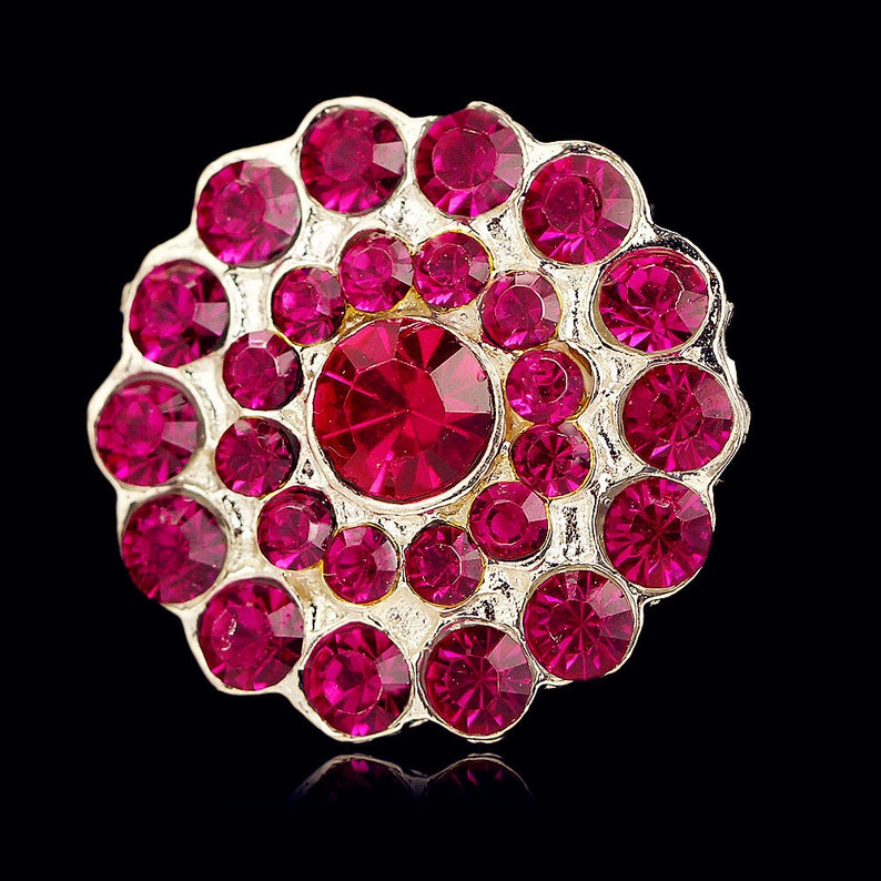 10pcs Rhinestone Buttons Colorful Crystal Brooch Button | Etsy