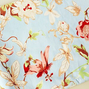 Red Flower Fabric Cotton Linen Fabric Shabby Chic Rose Floral Fabric ...