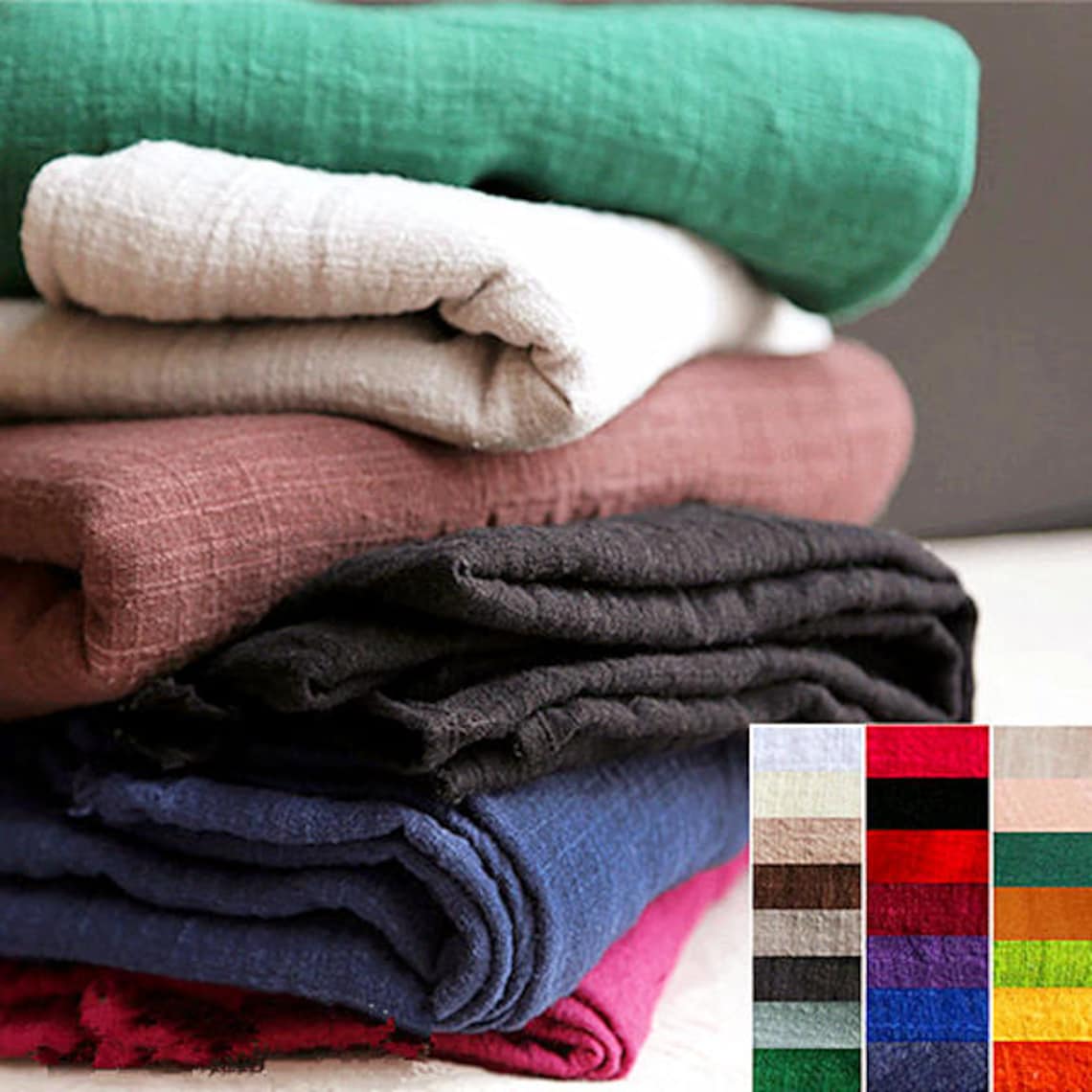 Flax Linen Fabricsolid Flax Fabric Cotton Linen for Spring - Etsy