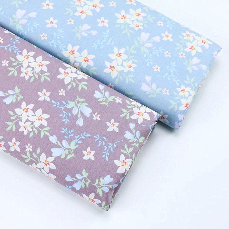 Pure Cotton Fabric White Flower Fabric Shabby Chic Floral on | Etsy