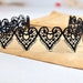 Heart Lace Trim Black White Love Heart Floral Lace Trim for Necklace ...
