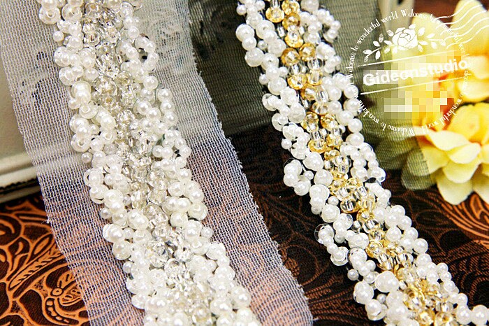 1 Yard Pearl Trim Black White Pearl Beaded Trim Ribbon for - Etsy