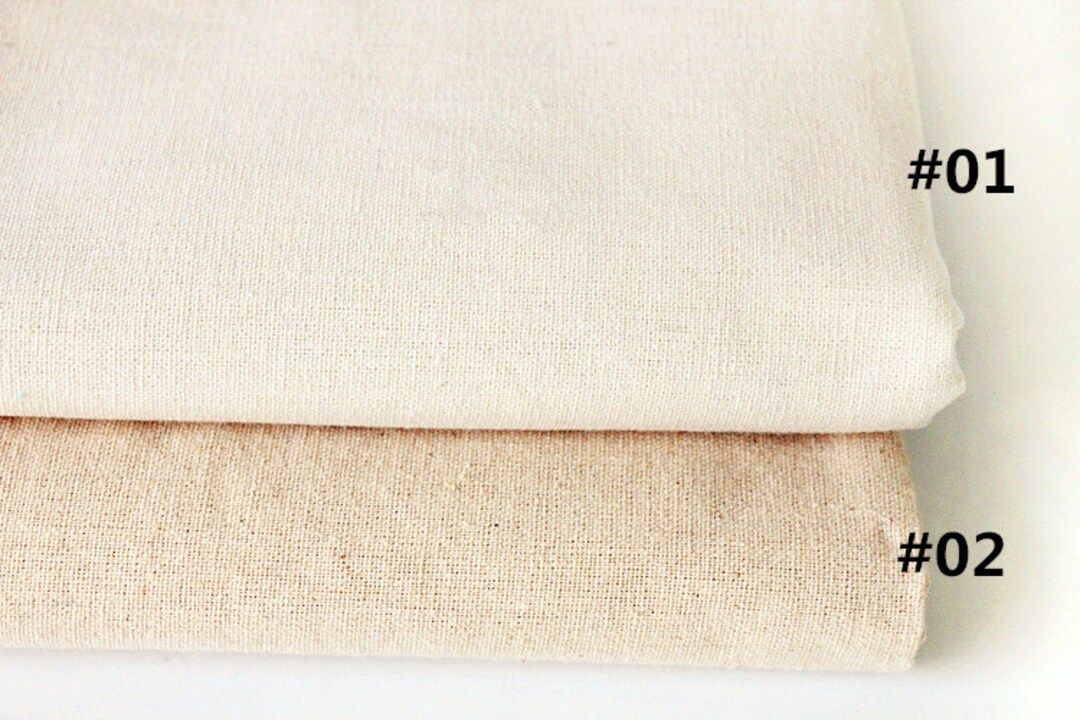 Natural Cotton Linen Fabric Natural Beige Linen Basic Fabric Home Decor ...