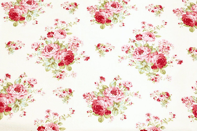 Large Flower Cotton Fabric Peony Florals Cotton Fabric for - Etsy