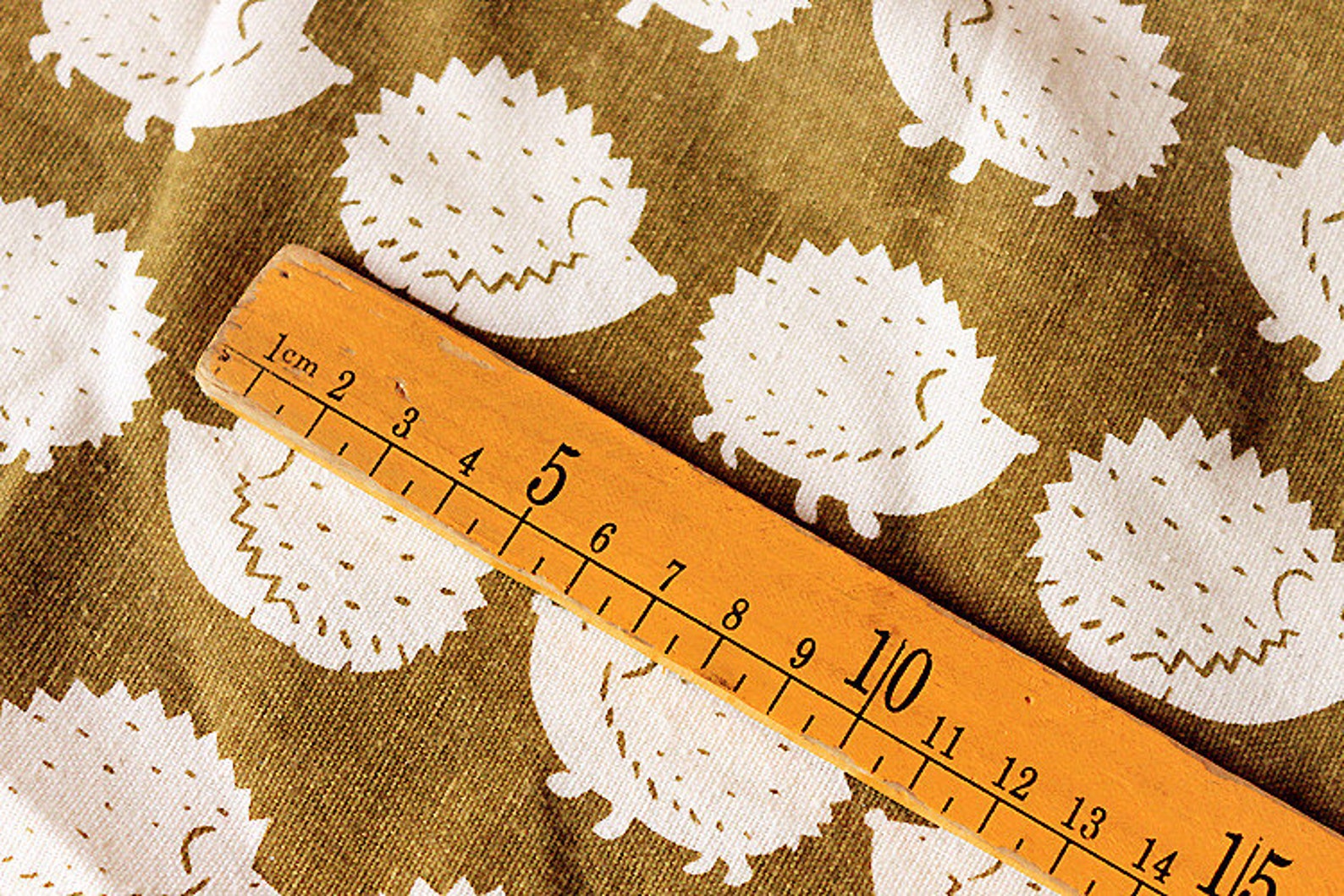 Animal Fabric Cotton Linen Fabric Cute Hedgehog Kids Children | Etsy