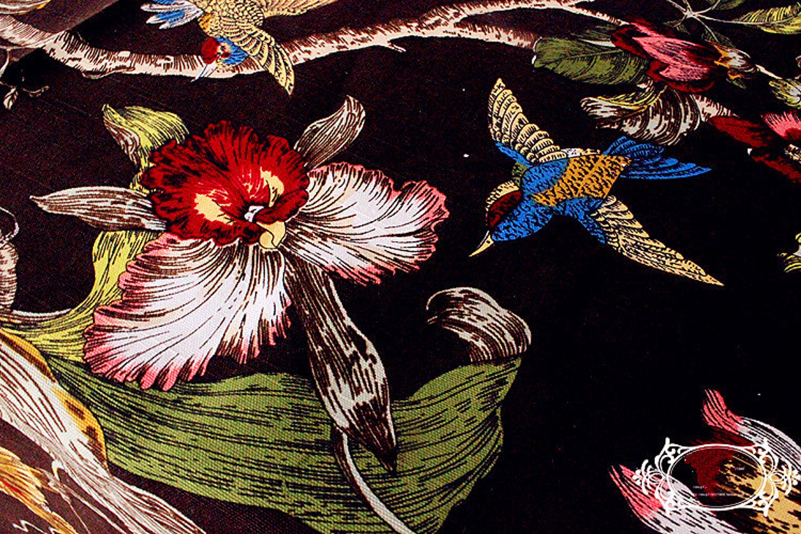 Cotton Linen Fabric Large Flower Fabric Black White Shabby | Etsy