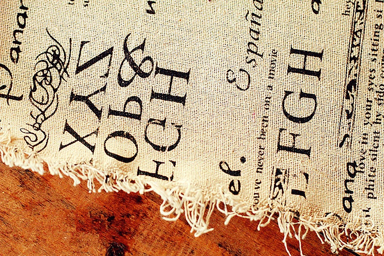 Retro Newspaper Fabric Linen Cotton Fabric Vintage English | Etsy