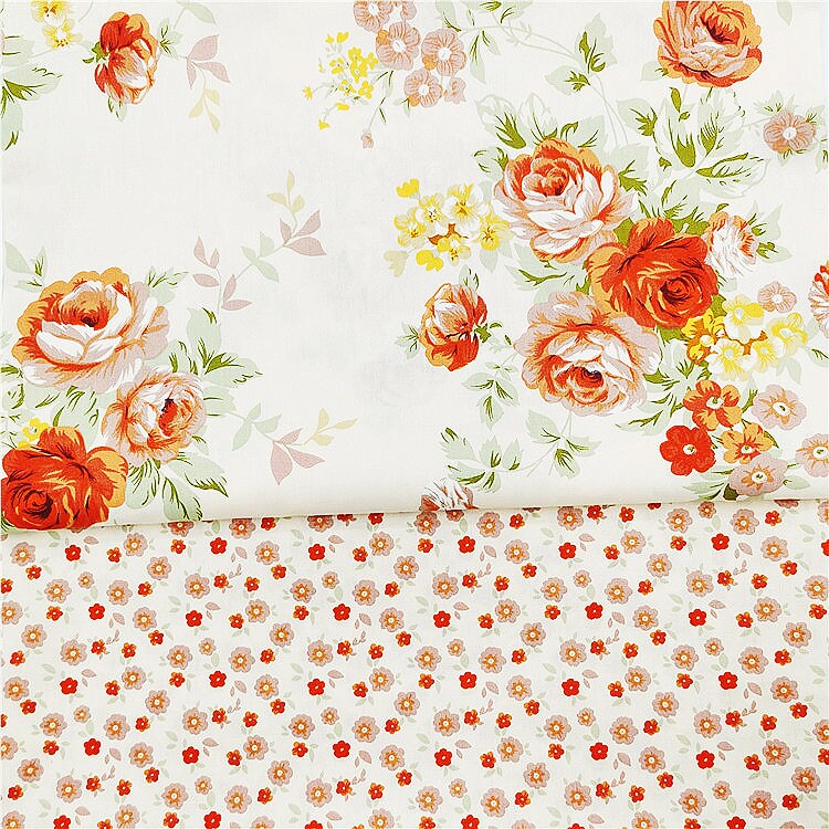 Large Flower Cotton Fabric Rose Florals Cotton Fabric Peony - Etsy