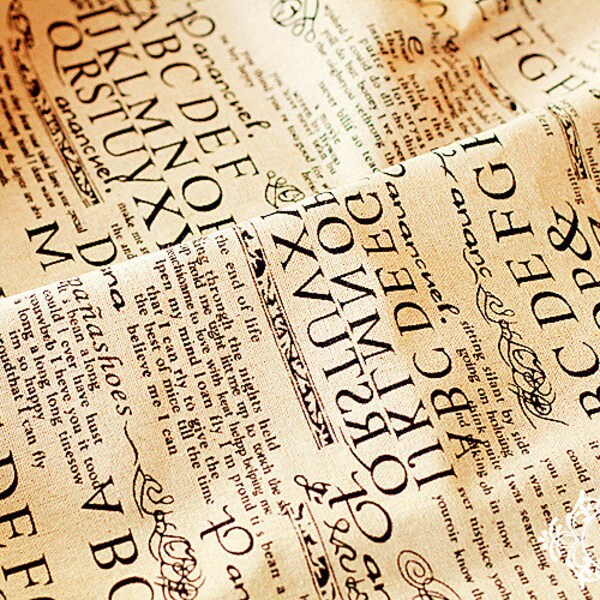 Newspaper Fabric - Etsy