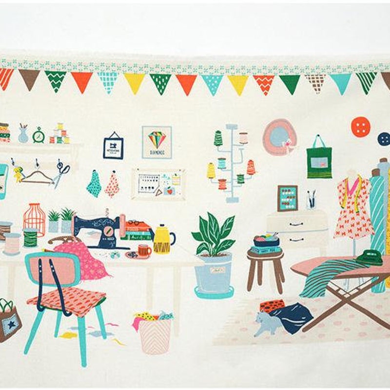 Sewing Theme Fabric - Etsy
