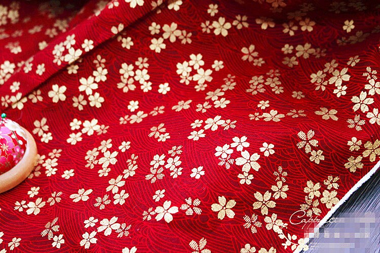 Sakura Floral Cotton Fabric Japanese Kimono Fabric Flower on - Etsy