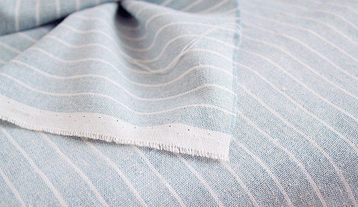 Stripe Fabric Cotton Linen Stripe Fabric Linen Cotton/ Linen | Etsy