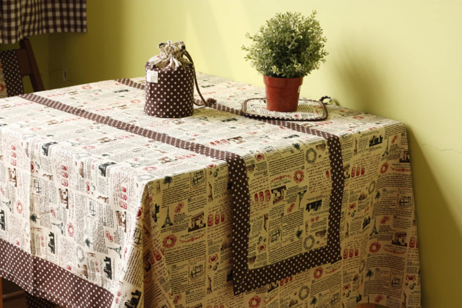 Vintage Newspaper Fabric Cotton Linen Fabric Vintage Paris Linen Fabric ...