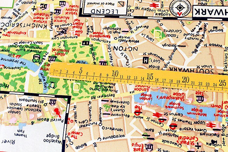 London Map Cotton Fabric Retro Style Canvas Cotton Fabric For | Etsy