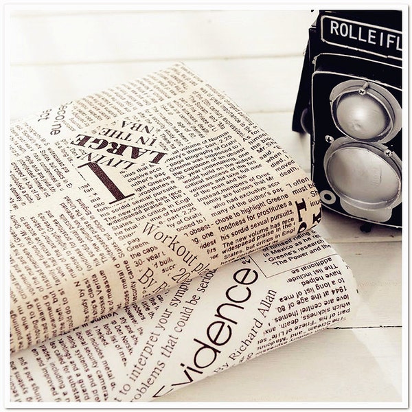 Newspaper Fabric - Etsy
