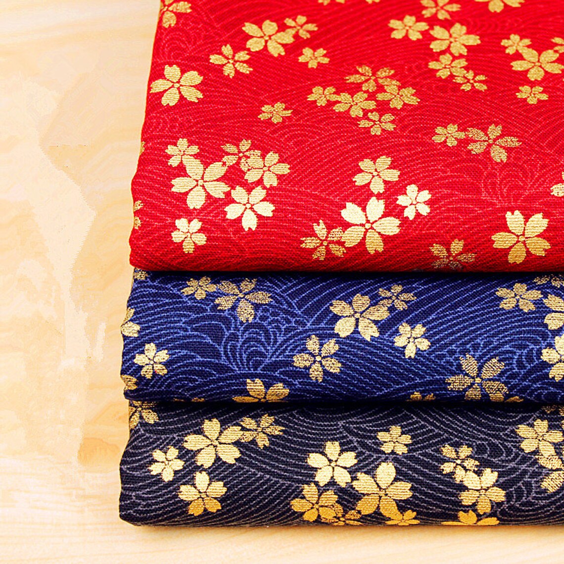 Sakura Floral Cotton Fabric Japanese Kimono Fabric Flower on - Etsy