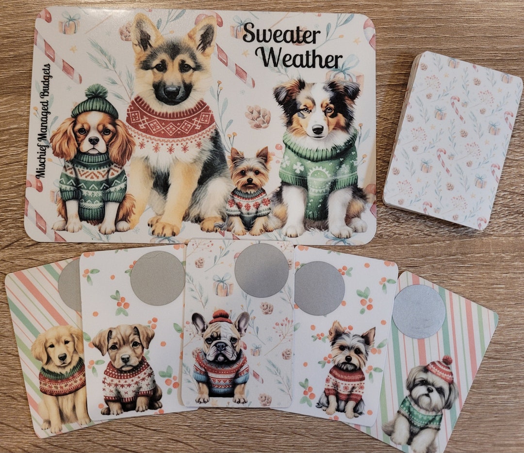 Sweater Weather Savings Challenge Scratch-off Cards - Save 120 - Etsy