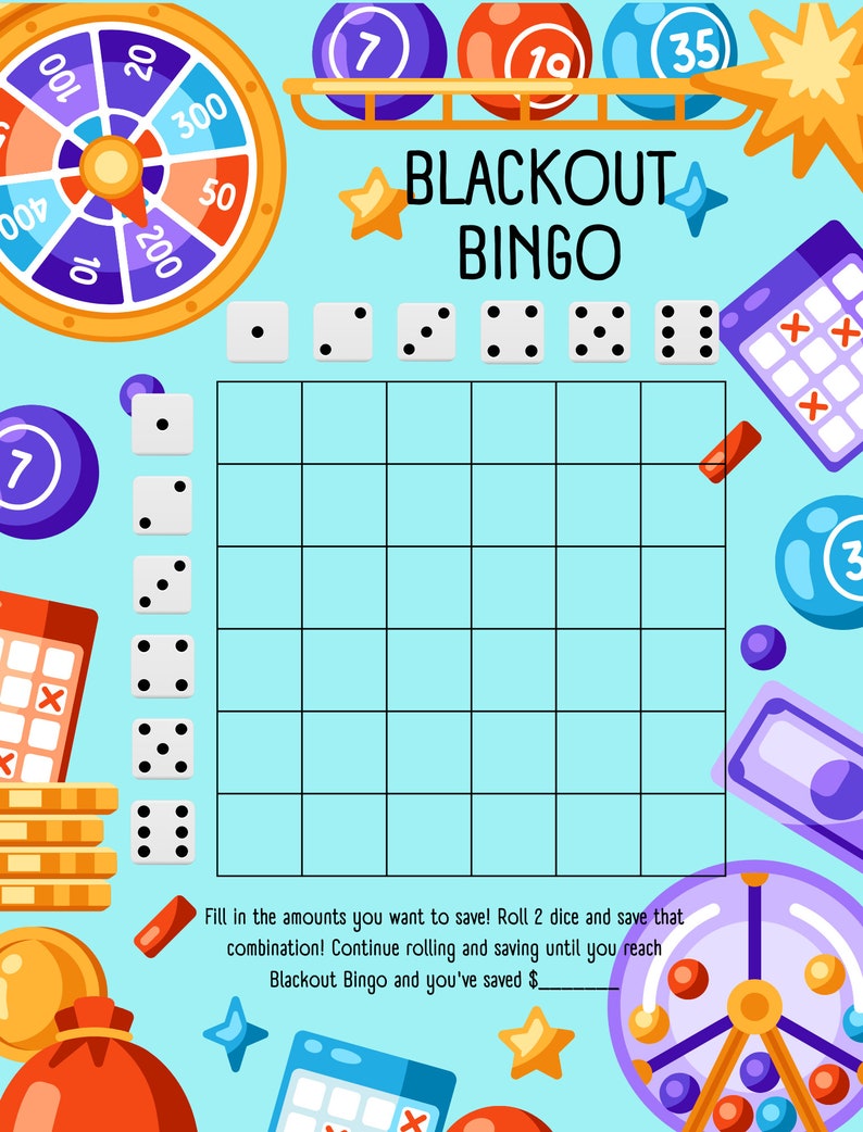 Blackout Bingo - Savings Challenge Game - Etsy