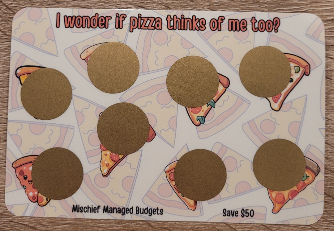 Pizza - Savings Challenge - Save 50 - Etsy