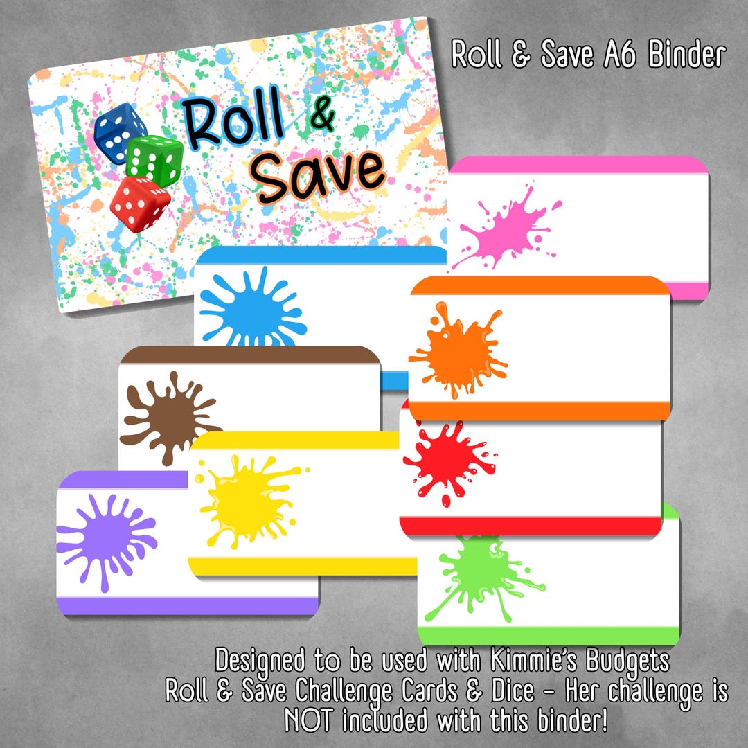 Roll & Save Binders - A6 Size - Use With Kimmie's Budget Challenge - Etsy