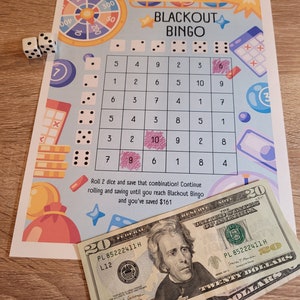 Blackout Bingo - Savings Challenge Game - Etsy