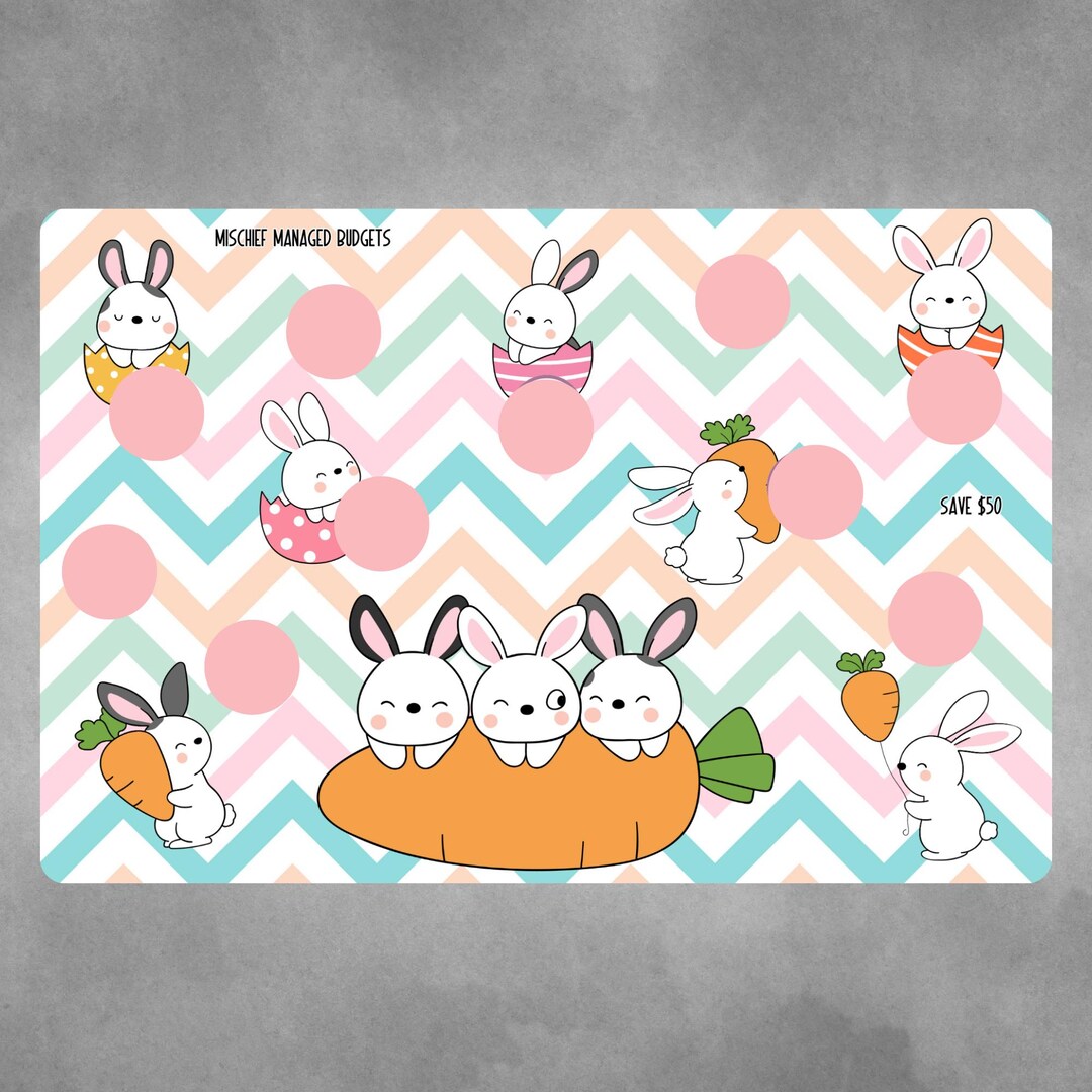 Easter Bunny Savings Challenge - Save 50 - Etsy