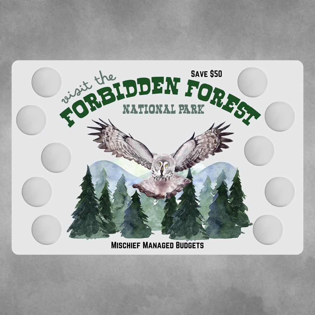 Forbidden Forest - HP Inspired - Savings Challenge - Save 50 - Etsy