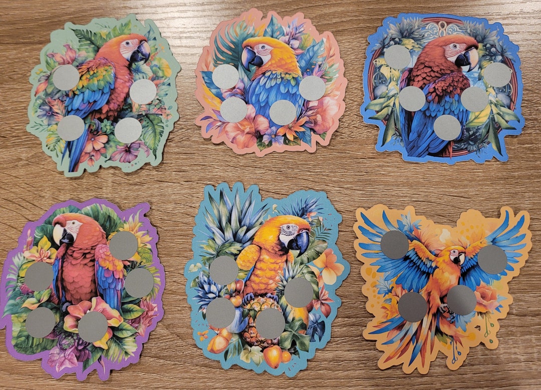 Parrot Cutouts Set of 6 Save 120 - Etsy