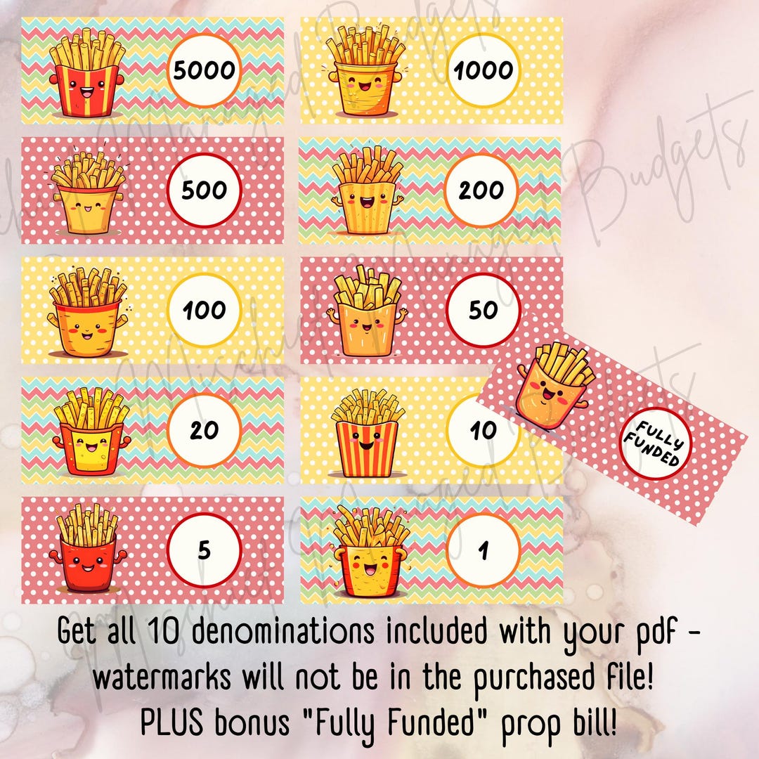 Friday - Friyay Prop Money - Cash Stuffing - Money Placeholders - 10 ...