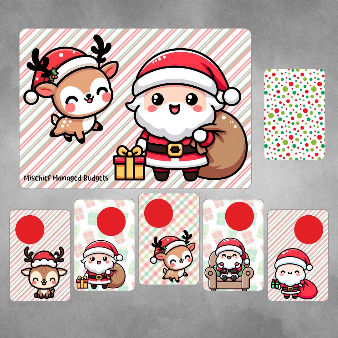 Santa Claus Savings Challenge Scratch-off Cards - Save 120 - Etsy