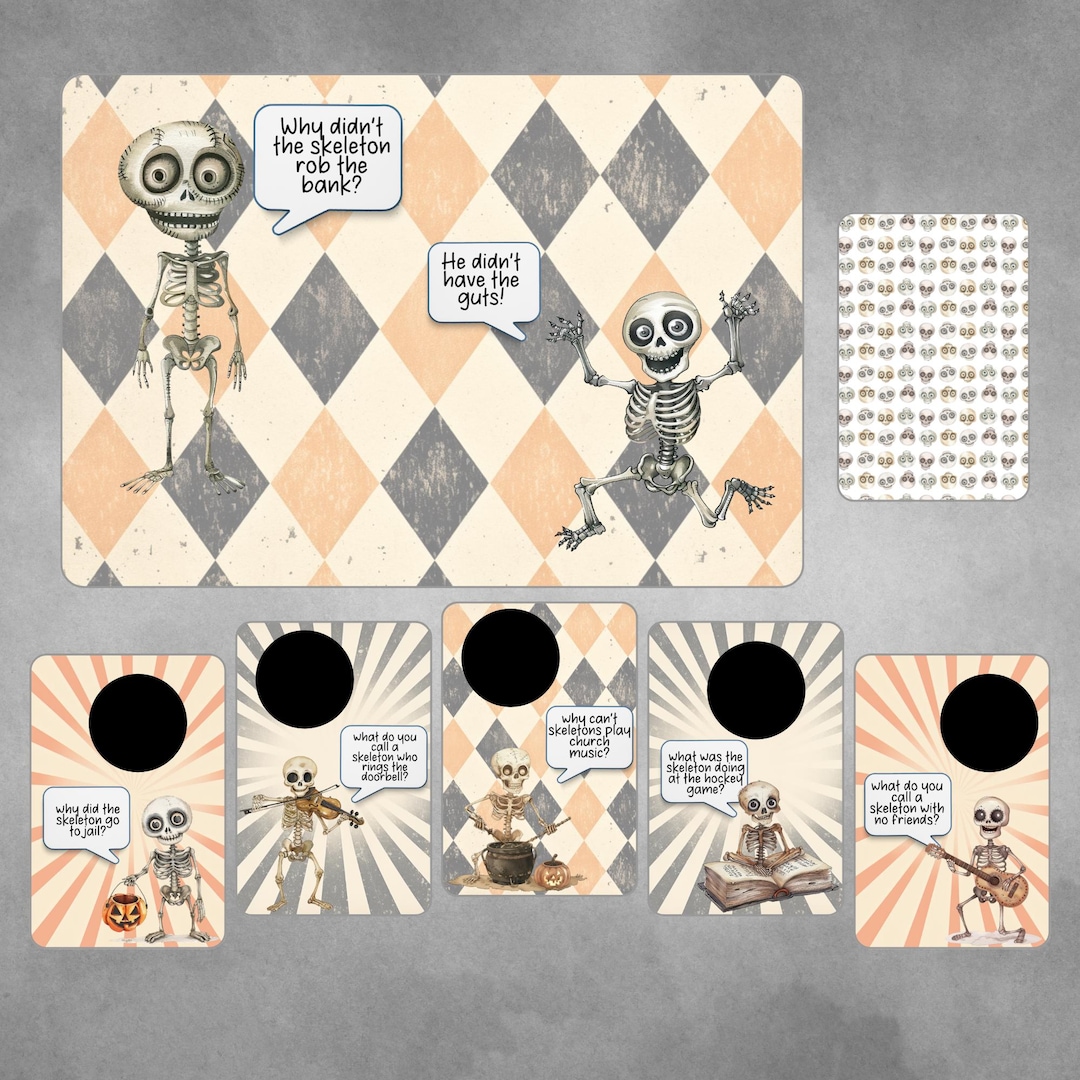 Skeleton Jokes Scratch-off Cards - 2 Values - Etsy