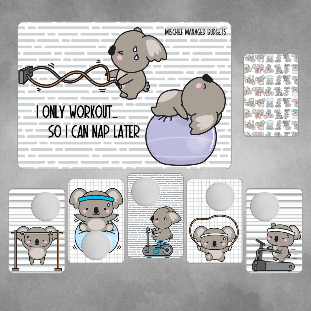 Koala Workout Savings Challenge Scratch-off Cards - Save 120 - Etsy
