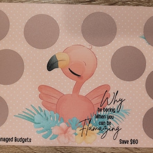 Flamingo Wisdom Savings Challenge - Save 60 - Etsy