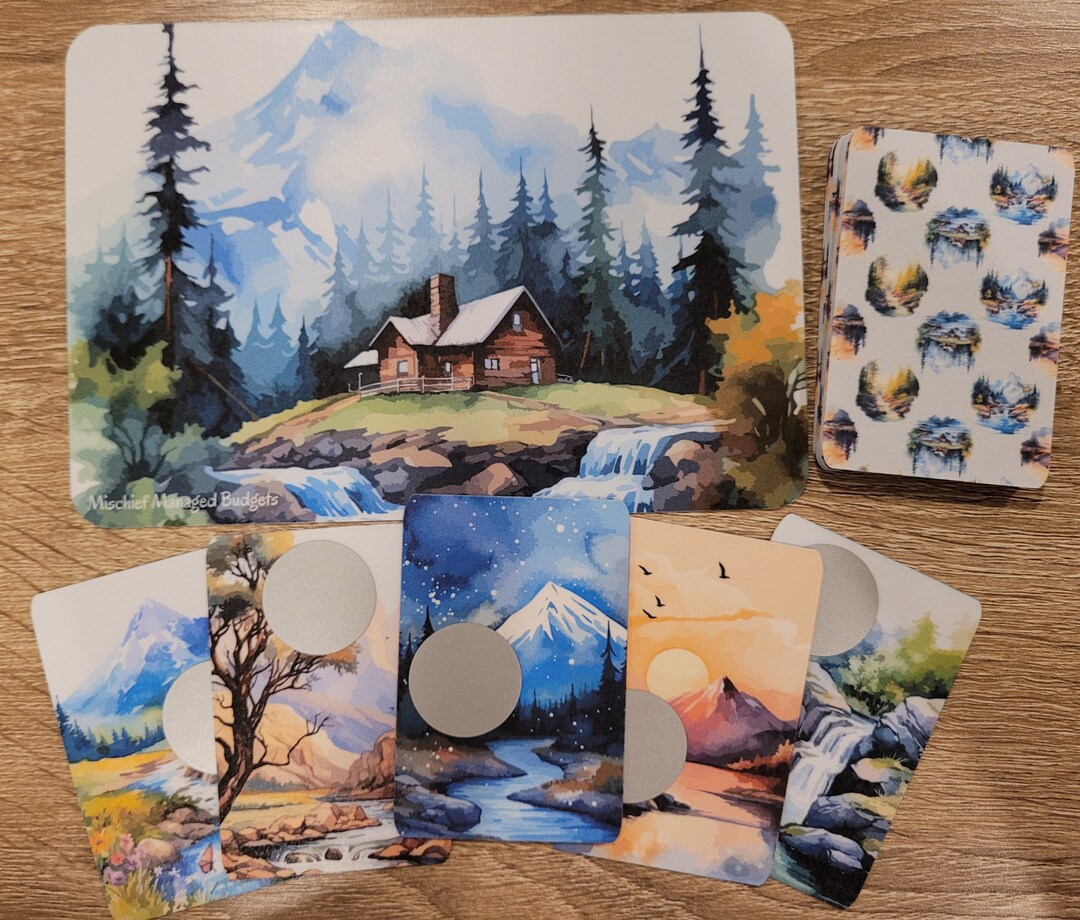 Mountain River Savings Challenge Scratch-off Cards - Etsy
