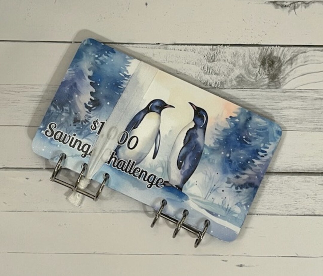 RETIRING Penguins 1,000 Savings Challenge ENVELOPE Binder - Etsy