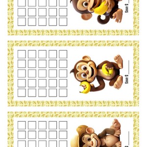 Monkey - Mini Savings Challenges - Digital - Etsy