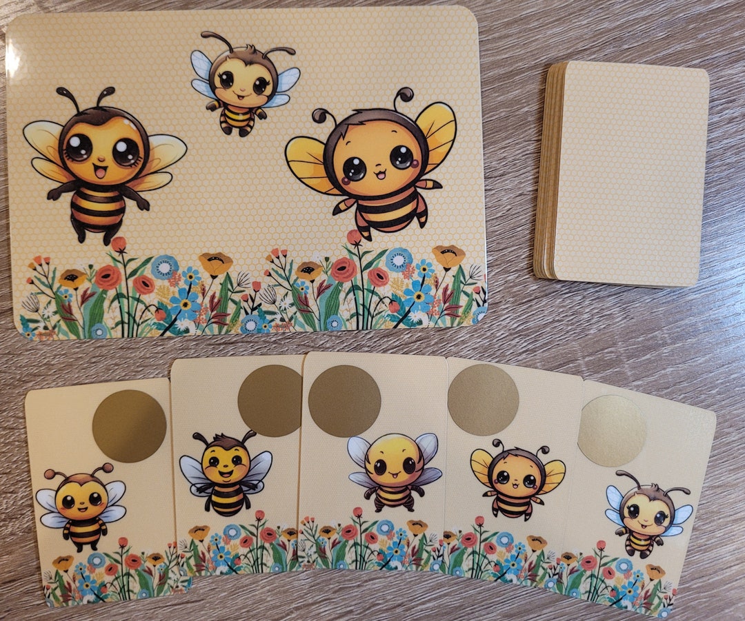 Cute Bees Savings Challenge Scratch-off Cards - Save 100 - Etsy