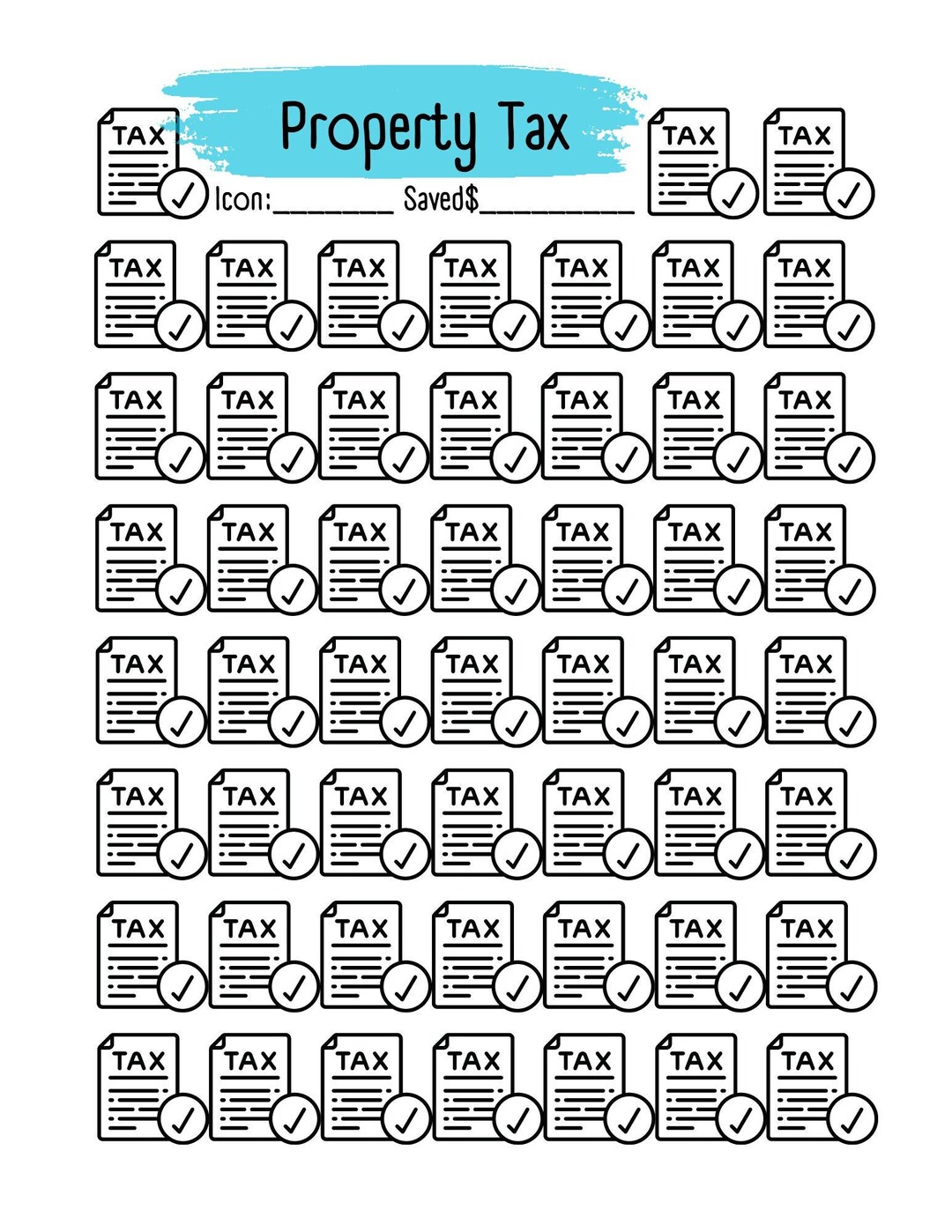 All the Taxes Trackers - 2 Sizes - Printable/digital - Etsy