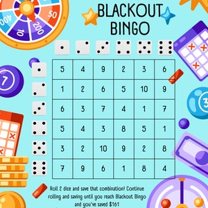 Blackout Bingo - Savings Challenge Game - Etsy