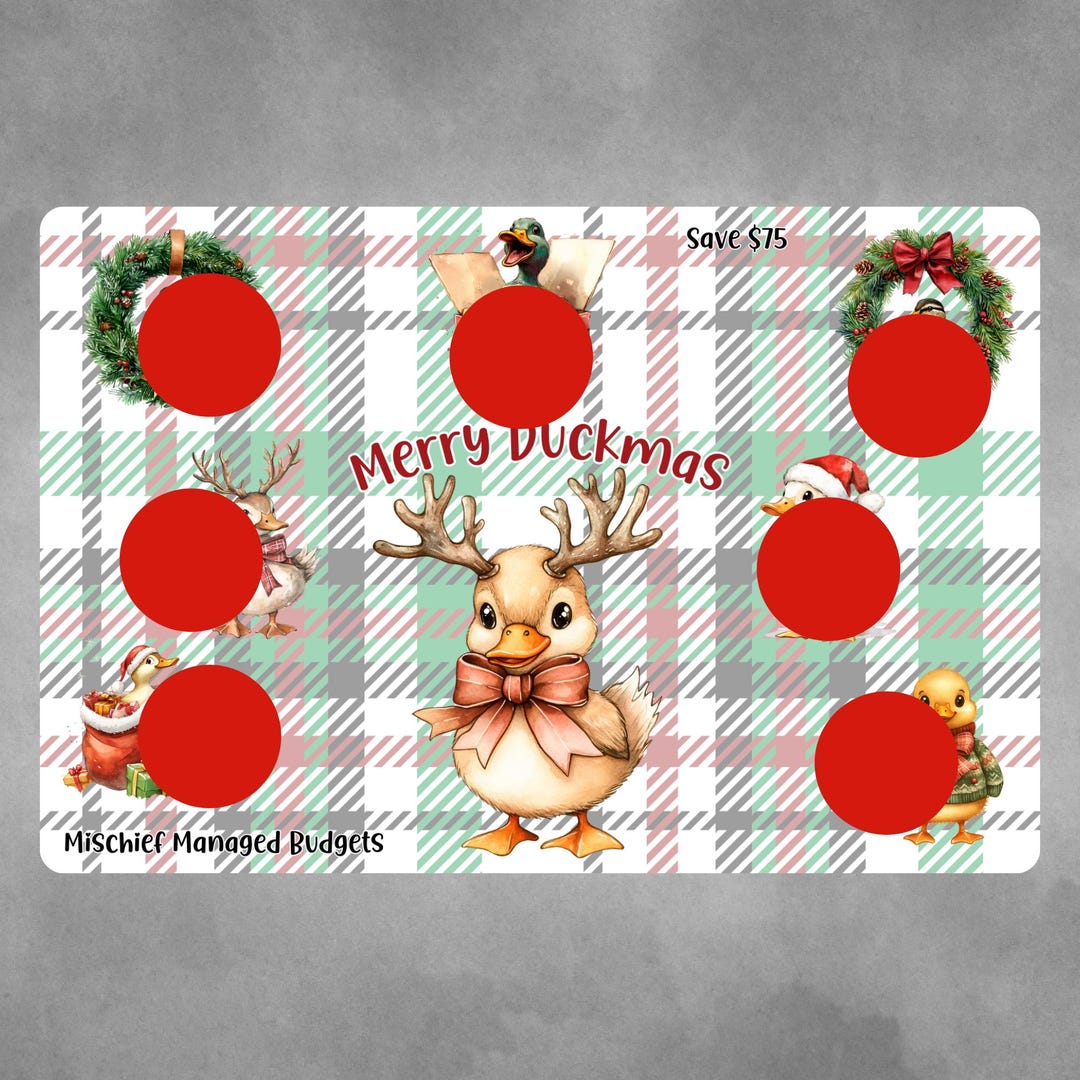 Duckmas Savings Challenge - Scratch-off - Save 50 - Etsy