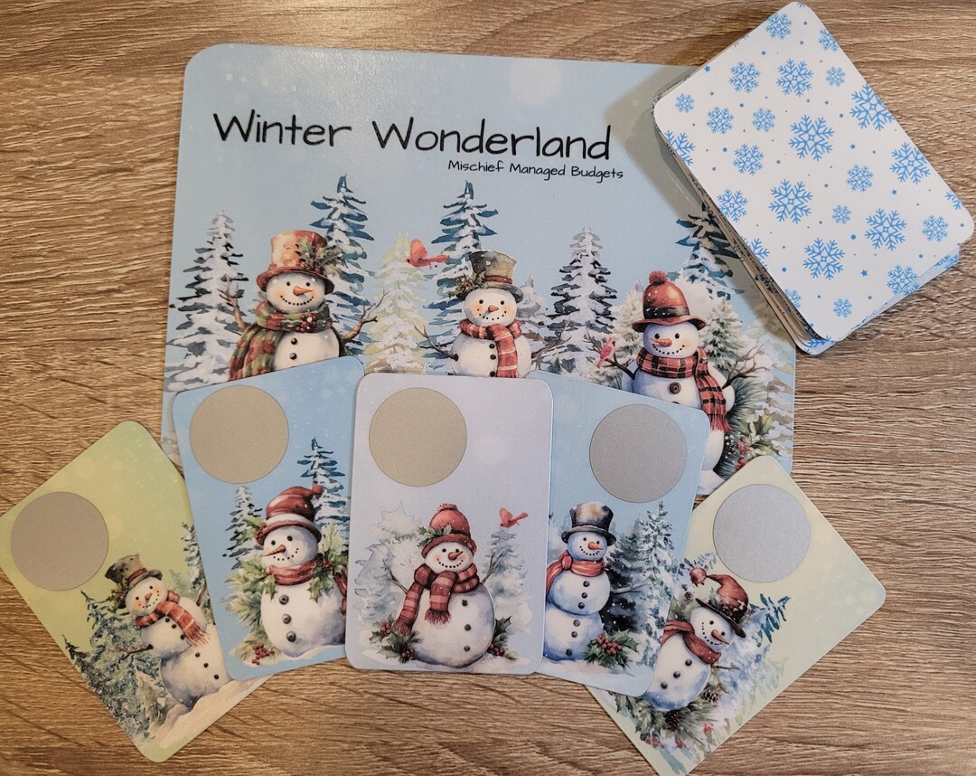 Winter Wonderland Savings Challenge Scratch-off Cards Save 120 - Etsy