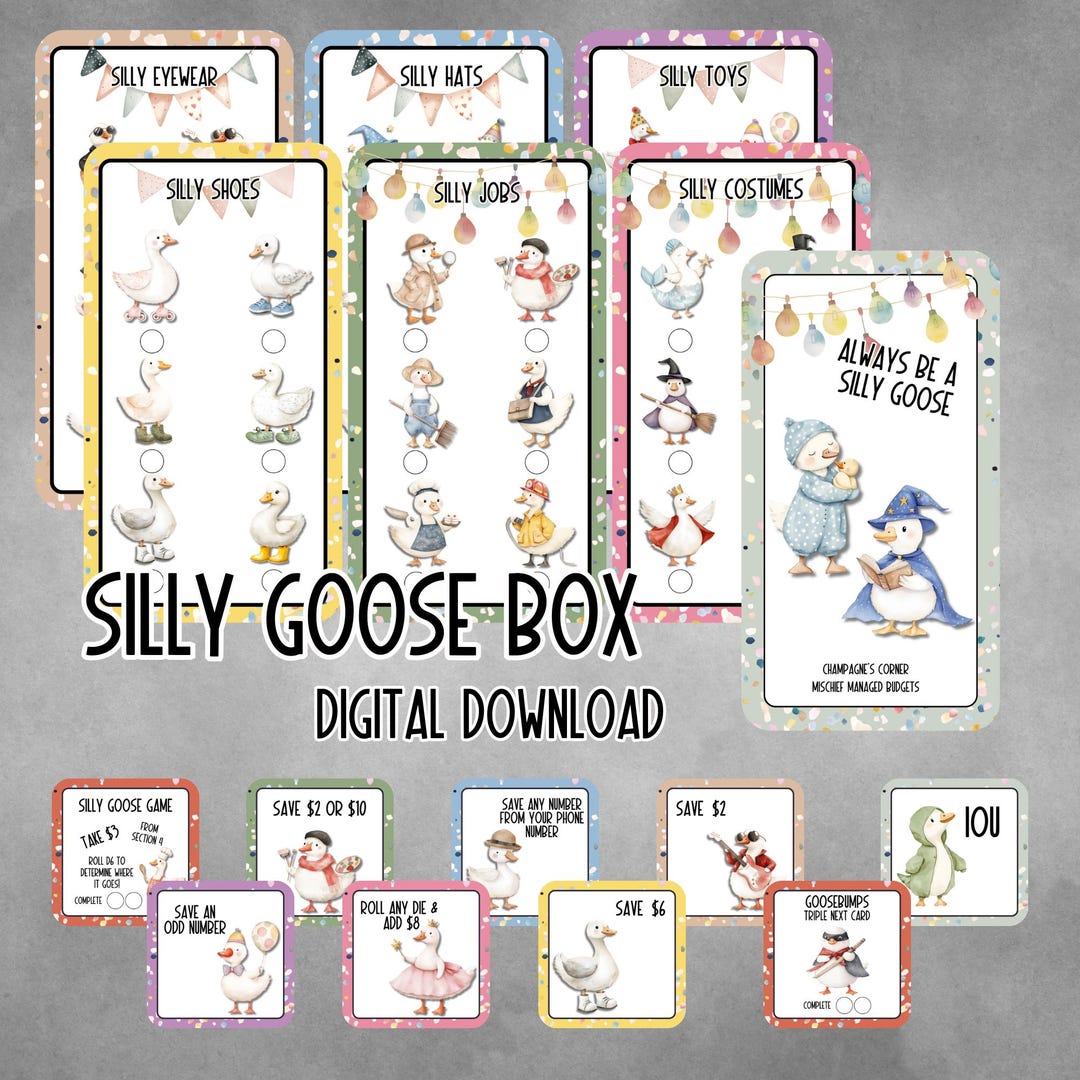 The Silly Goose Box - Savings Challenge - Digital Download - Etsy