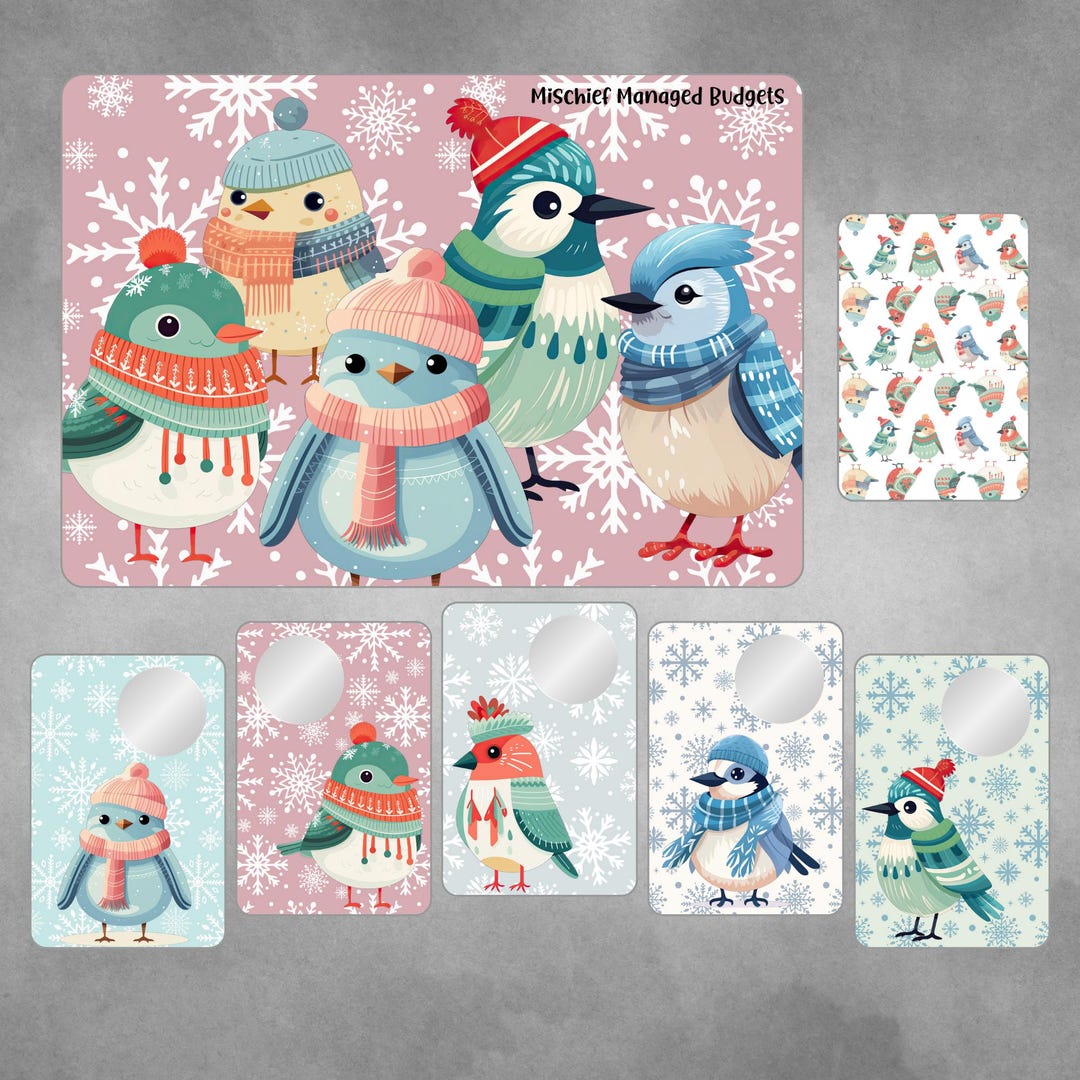Winter Birds Savings Challenge Scratch-off Cards - Save 120 - Etsy