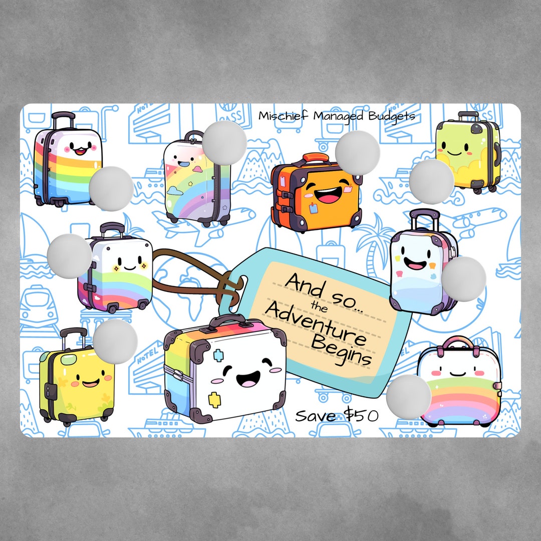 Happy Luggage Savings Challenge - Save 50 - Etsy