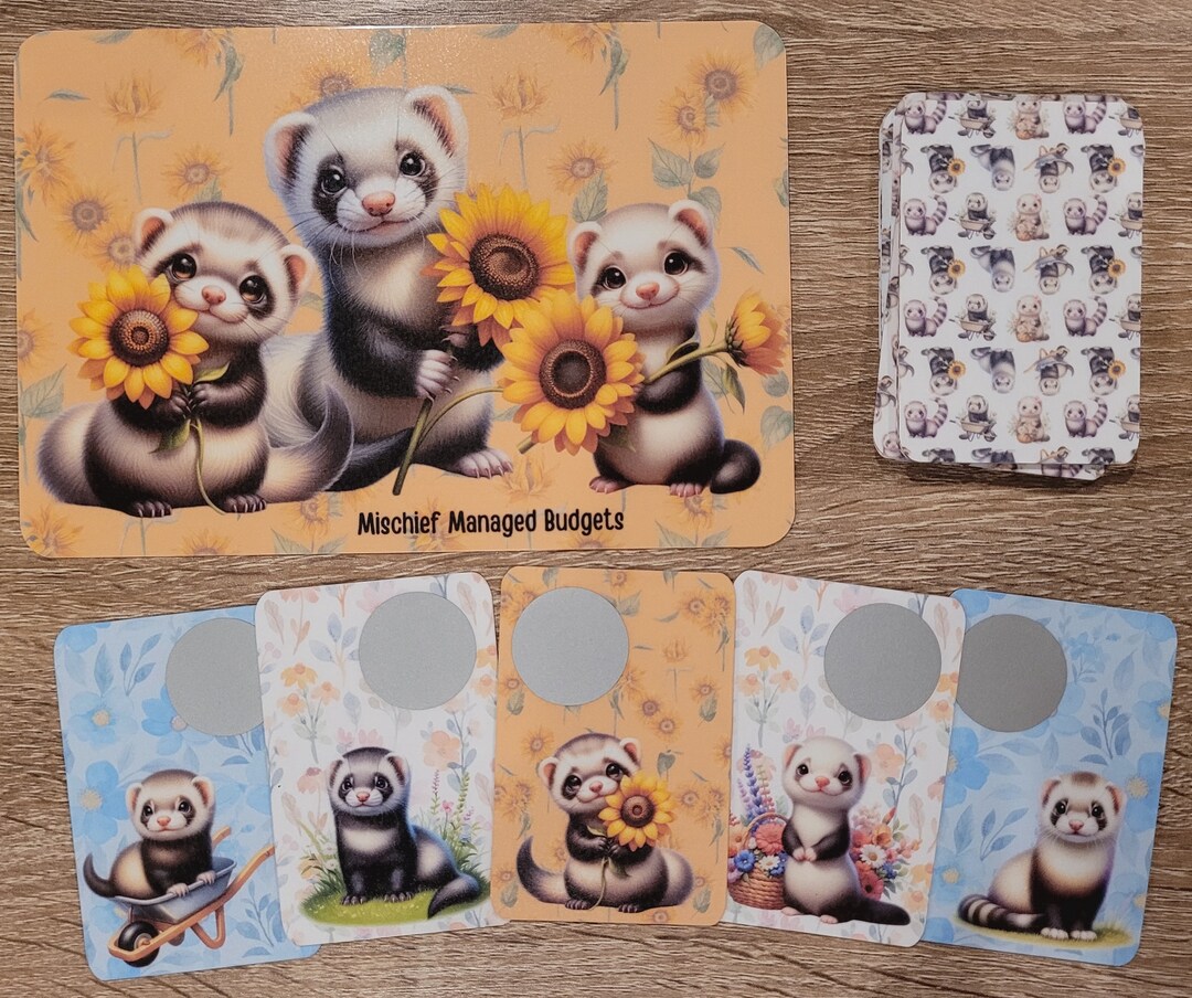 Ferret Savings Challenge Scratch-off Cards Save 120 - Etsy