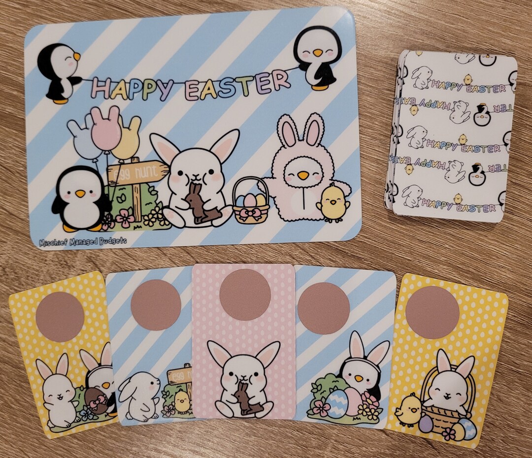 Cute Easter Savings Challenge Scratch-off Cards - Save 120 - Etsy