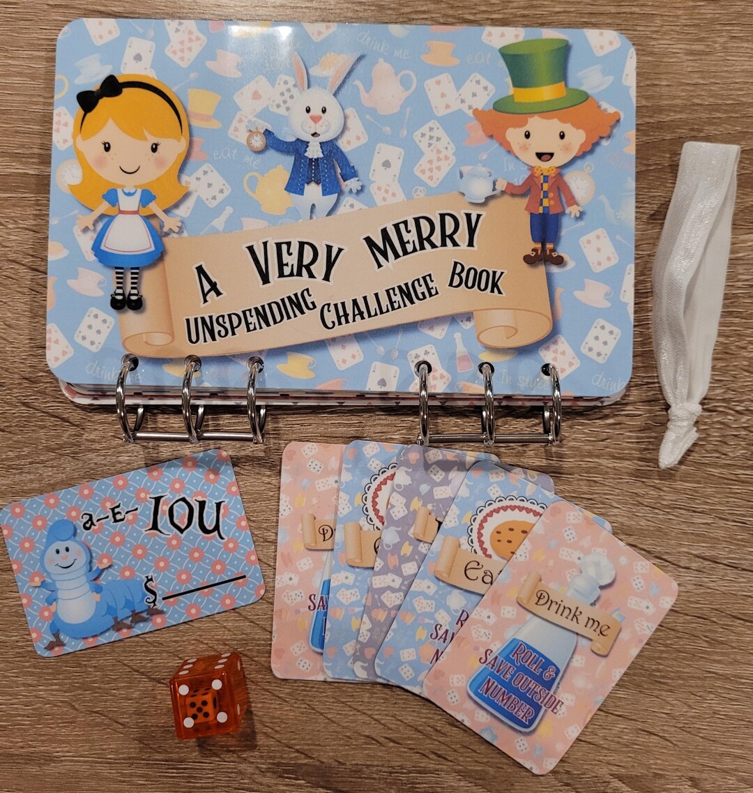 Wonderland Savings Challenge Dashboard Binder Etsy