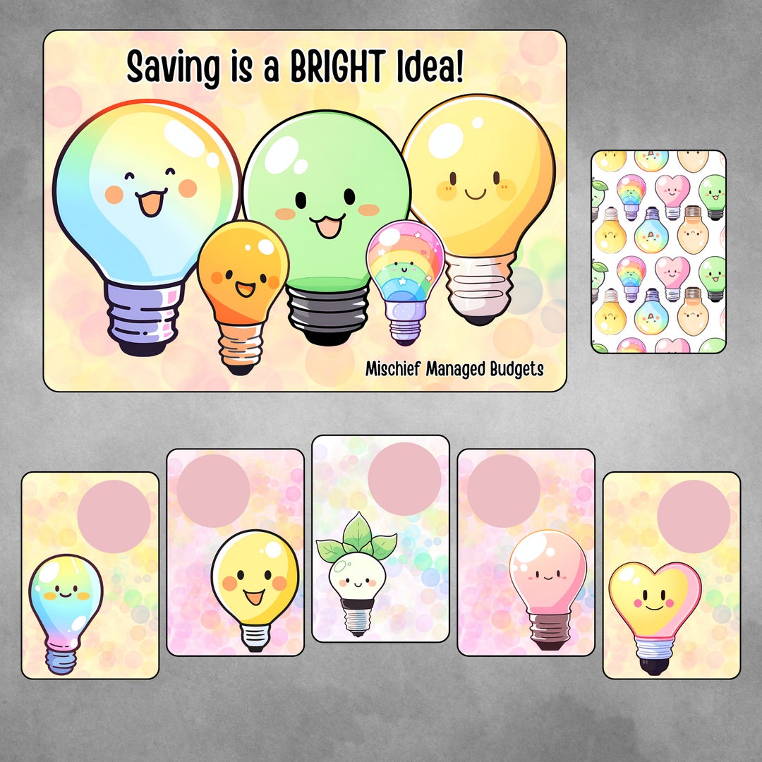 Cute Light Bulb Challenge Scratch-off Cards - Save 120 - Etsy